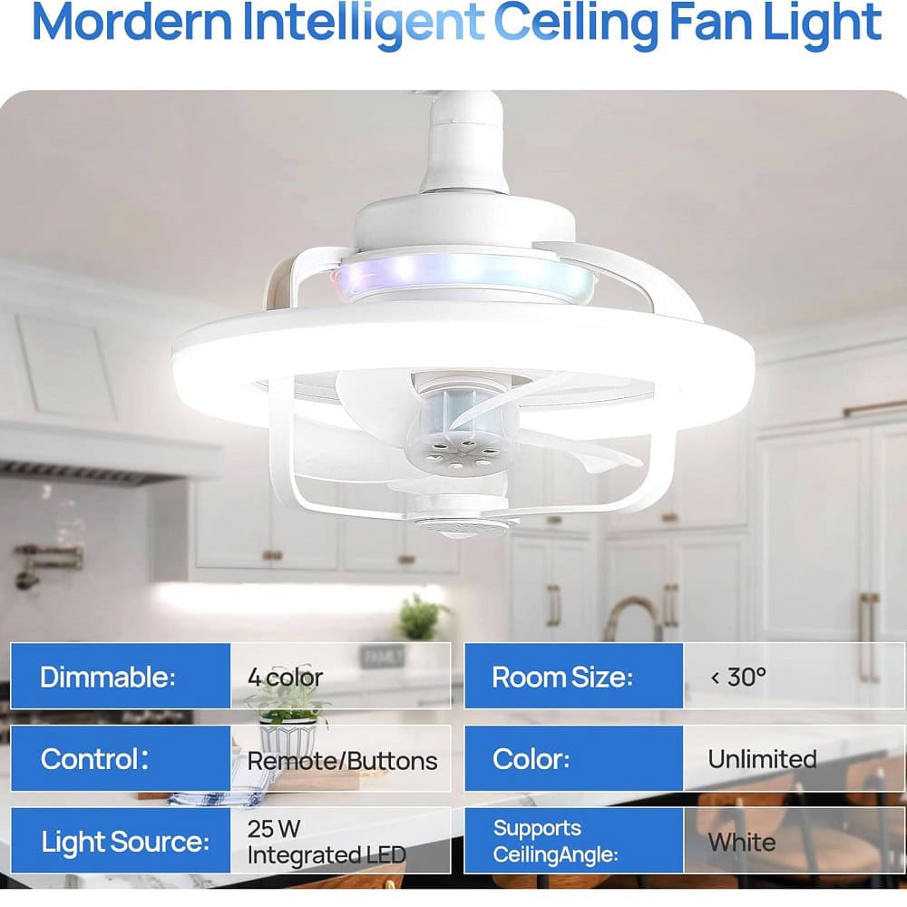 Ανεμιστήρας Οροφής 360° με χρώμα RGB και Τηλεχειριστήριο - Goodstore